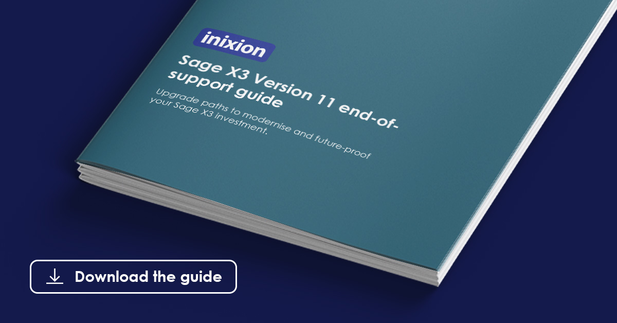Sage X3 Version 11 Upgrade Guide | Upgrade Sage X3 | Inixion